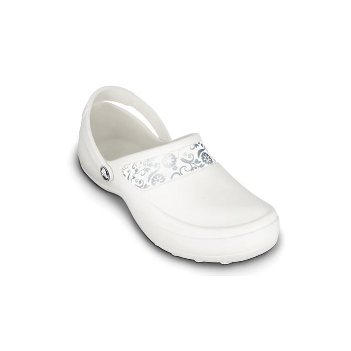 Crocs Clogs Mercy Work weiß-silber für 0,00
